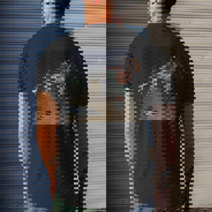 Man Kick Alligator In Swamp Oddly Specific Meme Men's T-shirt Back ...