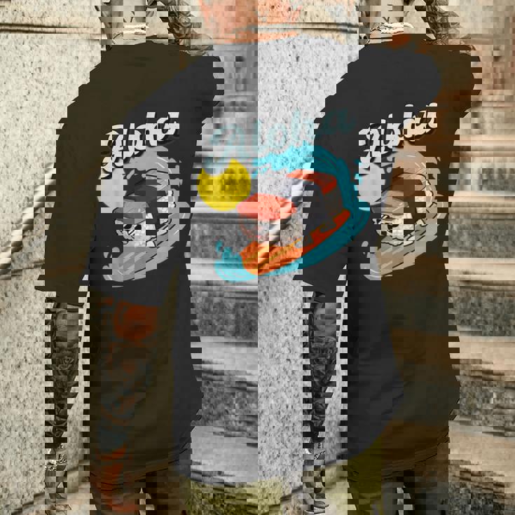 Musubi Aloha Surfer Musubi Hawaiian Food Men's T-shirt Back Print ...