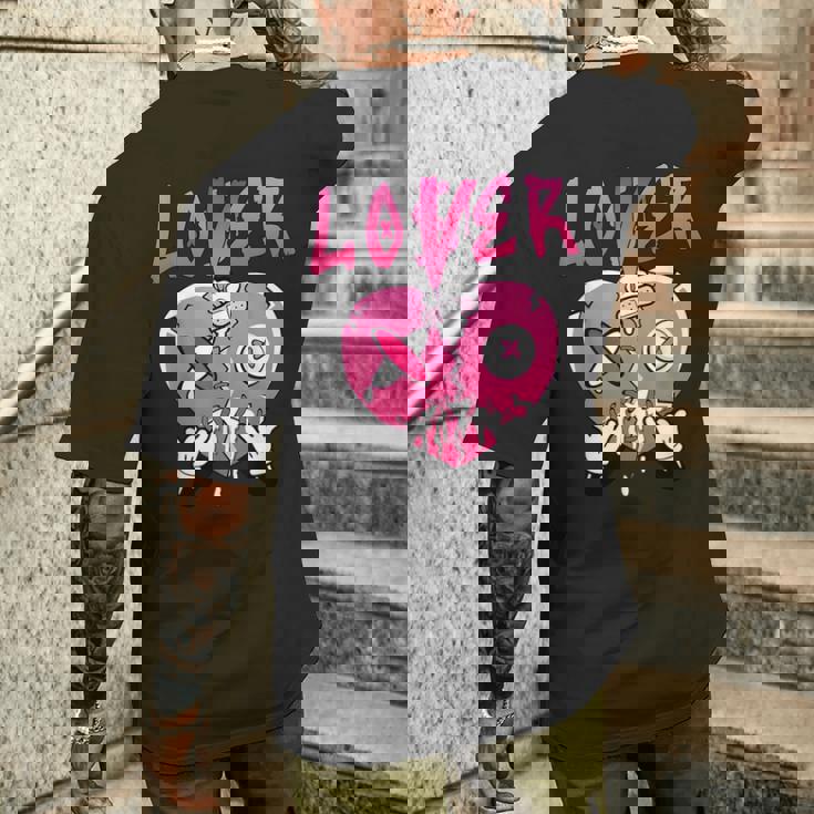 Pink Loser Lover Pink Drip Heart Plus Triple Pink Matching Men's T ...