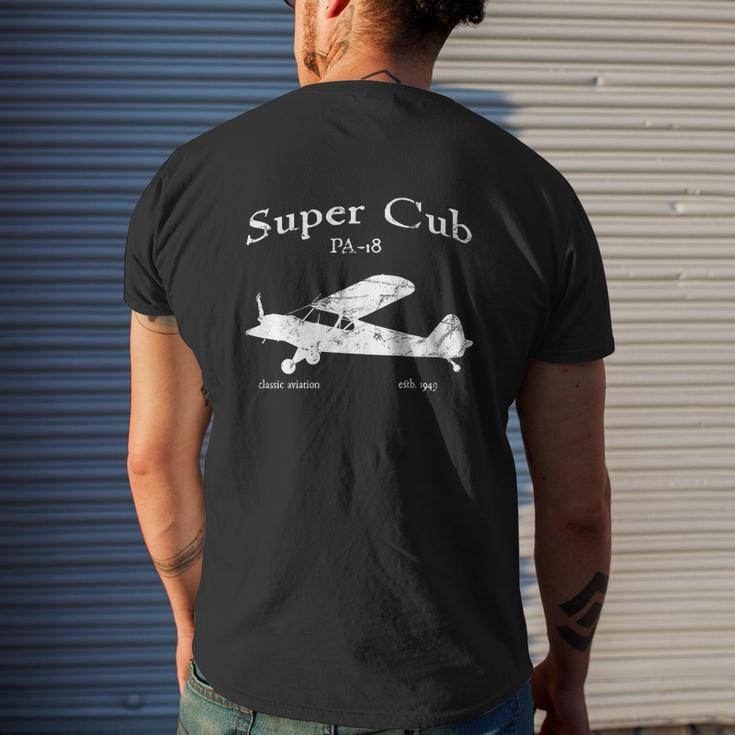 Piper Pa18 Super Cub Airplane Classic Vintage Mens Back Print T-shirt ...