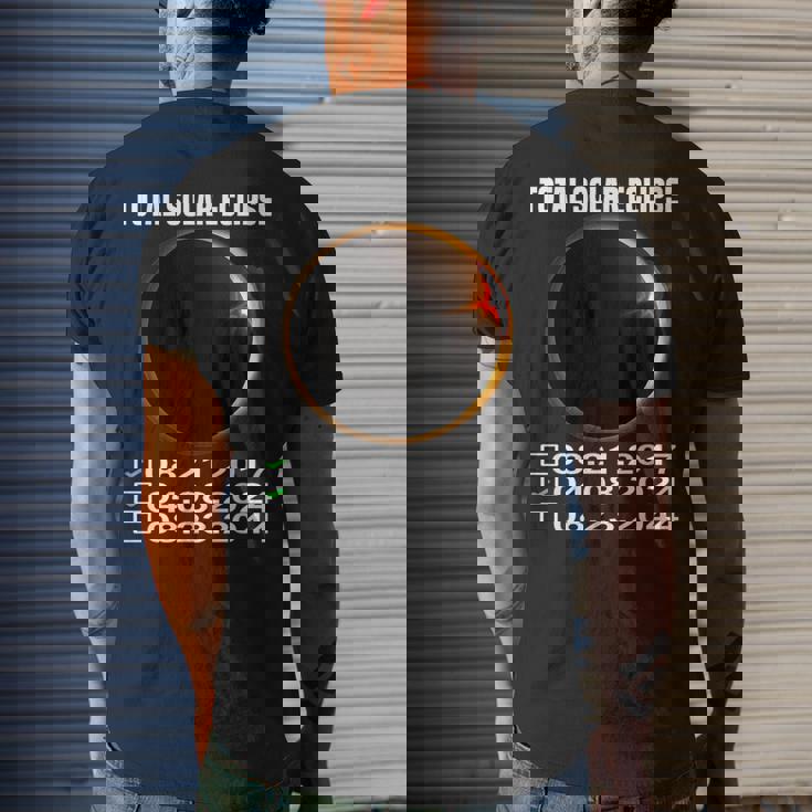 Total Solar Eclipse 2024 Totality 040824 Eclipse Checklist Men's T-shirt Back Print - Seseable