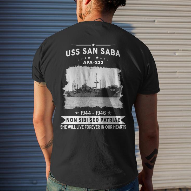 Uss San Saba Apa Men's T-shirt Back Print | Mazezy