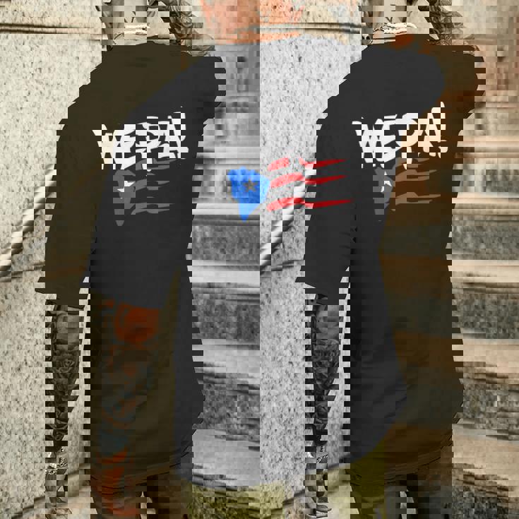 Wepa Bandera Puerto Rico Flag Hand Lettering Men's T-shirt Back Print ...