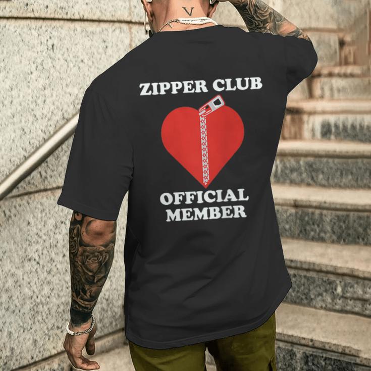 Zipper Club Official Member Open Heart Surgery Men's T-shirt Back Print ...