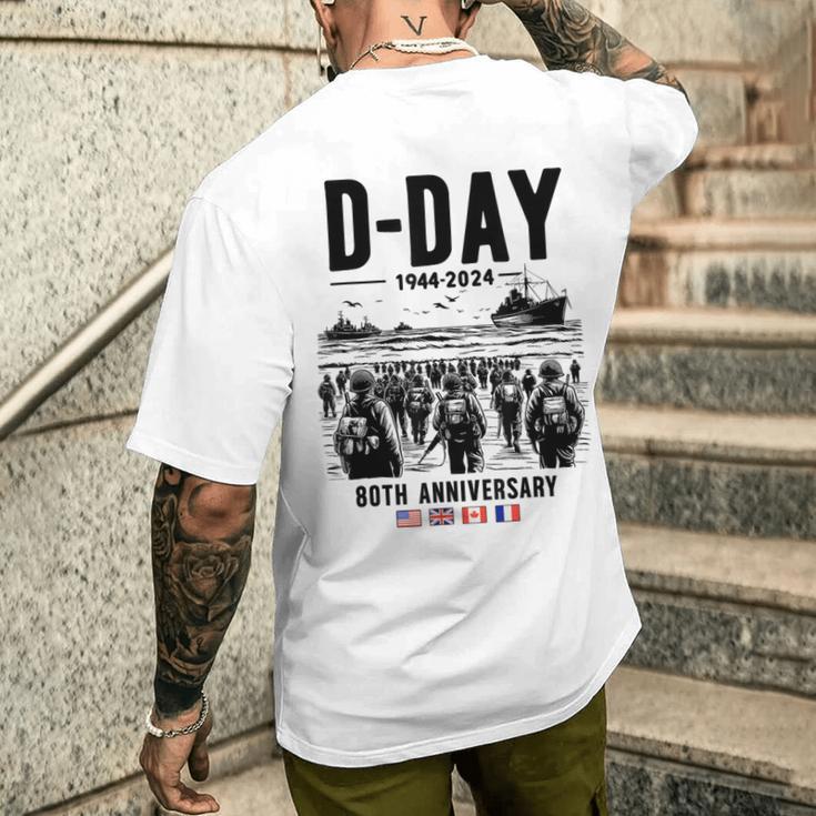 D-Day 80 Anniversary 1944 2024 Normandy Landings Uk Flag Men's T-shirt ...