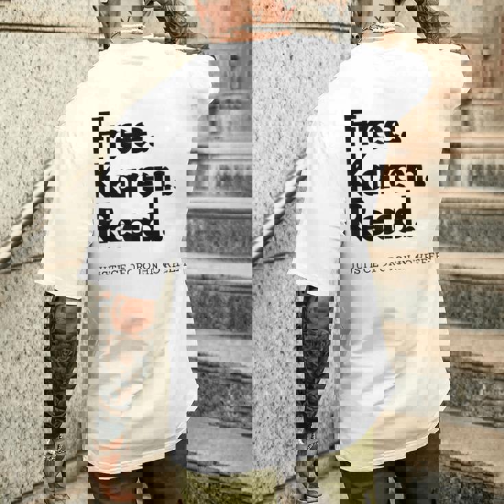 Free Karen Read On Pink Men's T-shirt Back Print - Monsterry