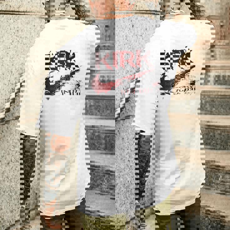 Kirk Family Name Kirk Last Name Team Men's T-shirt Back Print - Seseable