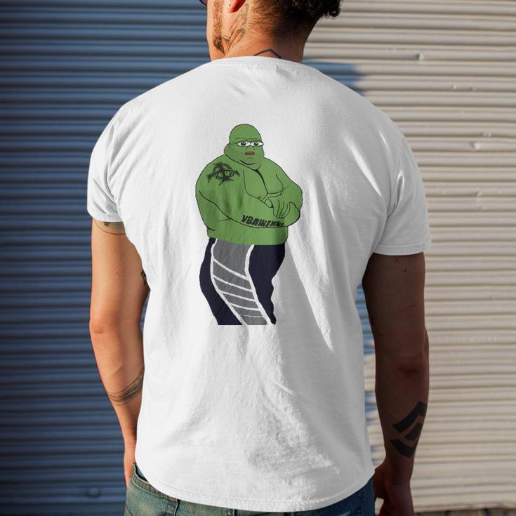 Kyriakos Grizzly Green Bloatmaxx Gym Pose Mens Back Print T-shirt | Mazezy