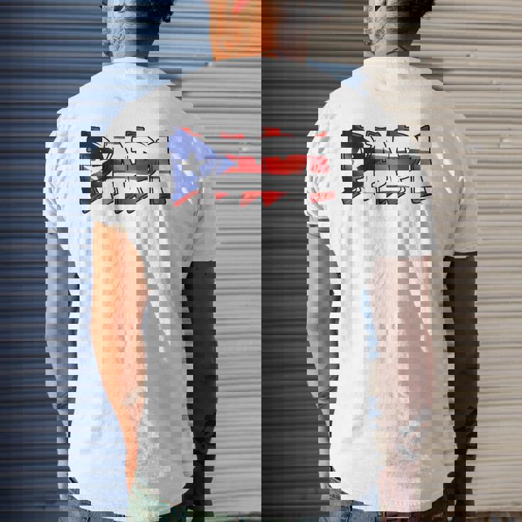 Papi Puerto Rican Flag Pr Pride Father Dad Boricua Mens Back Print T ...