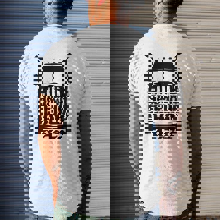 I Support Truckers Freedom Convoy 2022 Usa Mens Back Print T-shirt | Mazezy