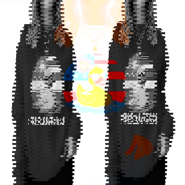 Fire Quacker Duck Firecracker 4Th Of July Usa Flag Kid Women Tank Top ...