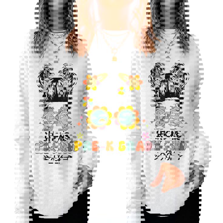 Little Miss Pre-K Grad Graduation 2024 Kid Girls Groovy Prek Women T ...