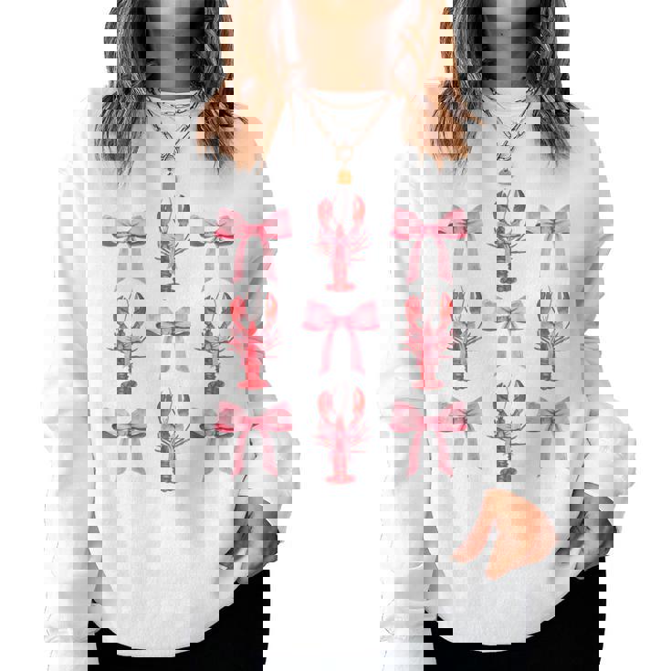 Pink Bow Cute Coquette Crawfish Y2k Clean Girl Aesthetic Women ...