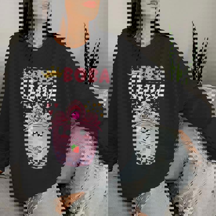 Boba Queen For N Girls Boba Bubble Tea Kawaii Japanese Women Sweatshirt ...