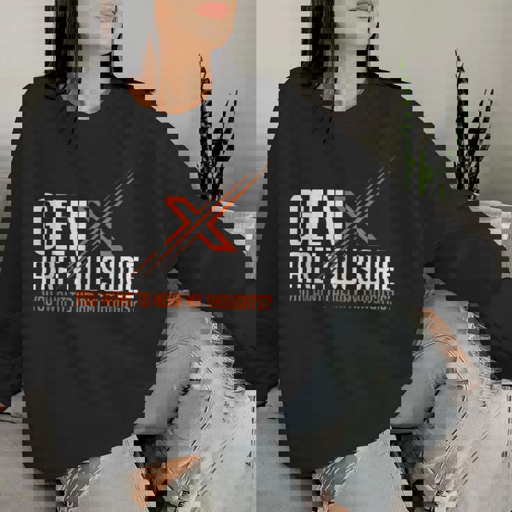 Generation X Humor 60S 70S Gen-Xers Sarcastic Gen X Women Sweatshirt ...