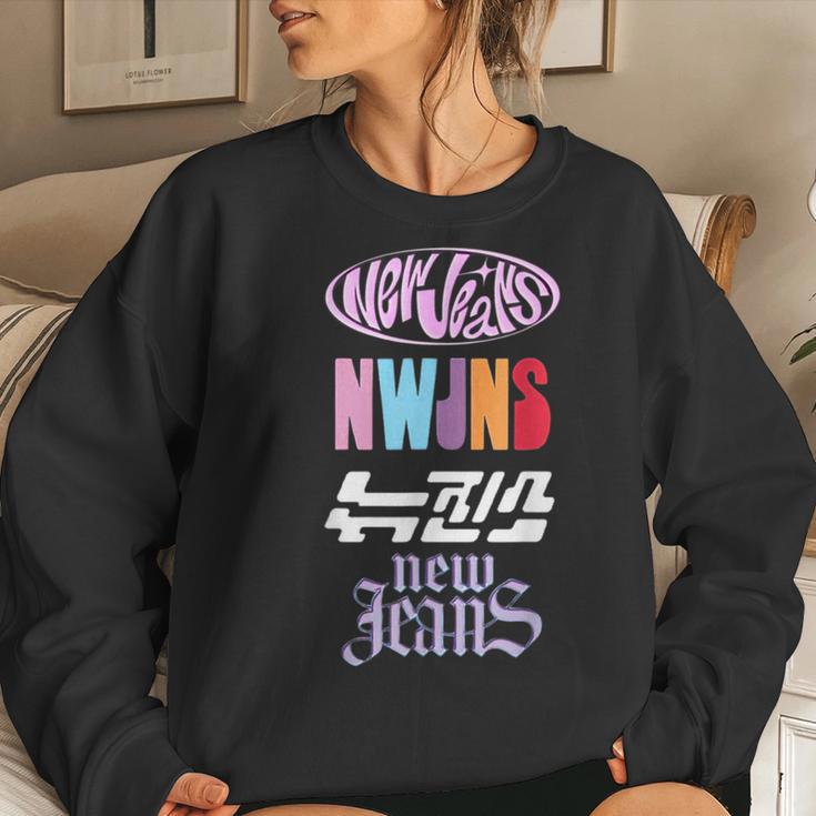 Newjeans New Jeans Nwjns Kpop Logos Women Women Sweatshirt - Seseable
