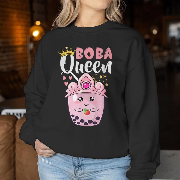Boba Queen For N Girls Boba Bubble Tea Kawaii Japanese Women Sweatshirt ...