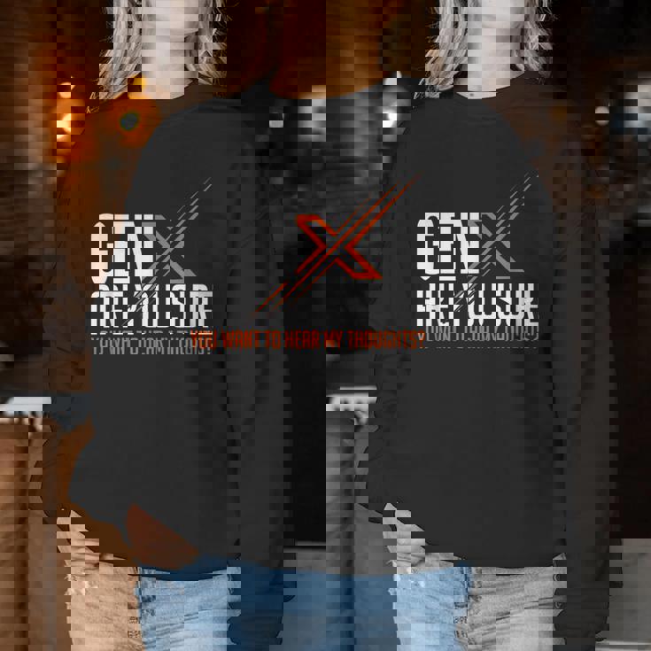 Generation X Humor 60S 70S Gen-Xers Sarcastic Gen X Women Sweatshirt ...