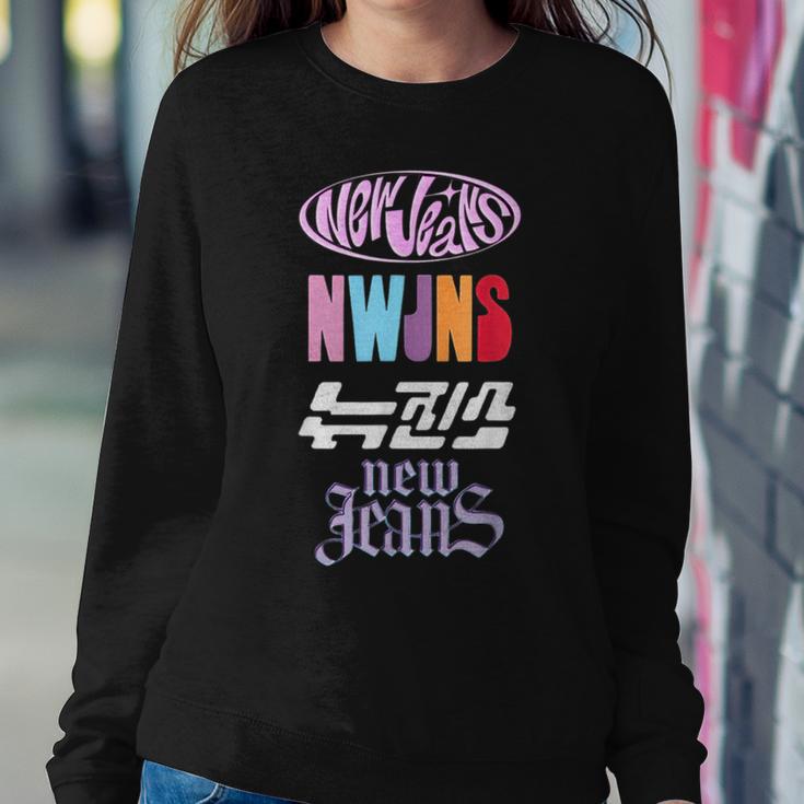 Newjeans New Jeans Nwjns Kpop Logos Women Women Sweatshirt - Seseable