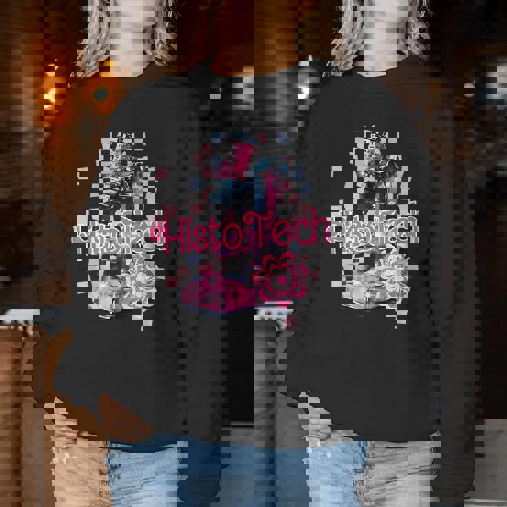 Pink Microscope Lab Week 2024 Histotech Lab Tech Women Sweatshirt ...