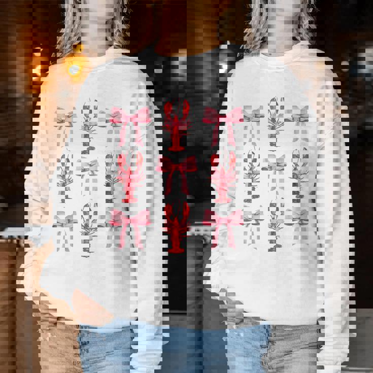 Pink Bow Cute Coquette Crawfish Y2k Clean Girl Aesthetic Women ...