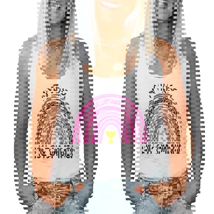 Rainbow My First Holy Communion Girl Church Religious Women Tank Top ...