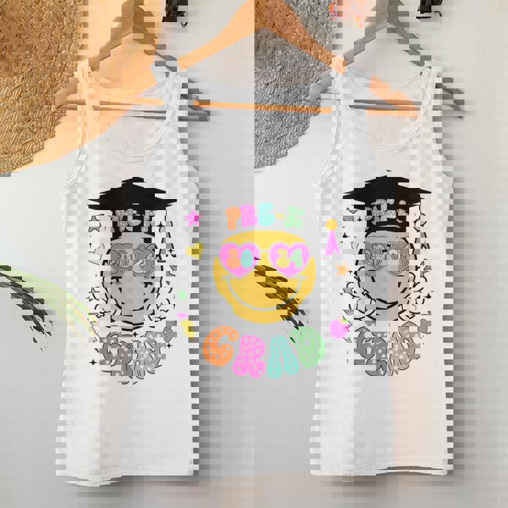 Groovy Pre-K Graduate Happy Face Graduation 2024 Grad Women Tank Top ...