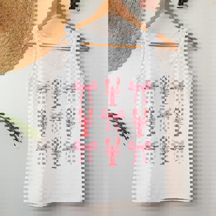 Pink Bow Cute Coquette Crawfish Y2k Clean Girl Aesthetic Women Tank Top ...