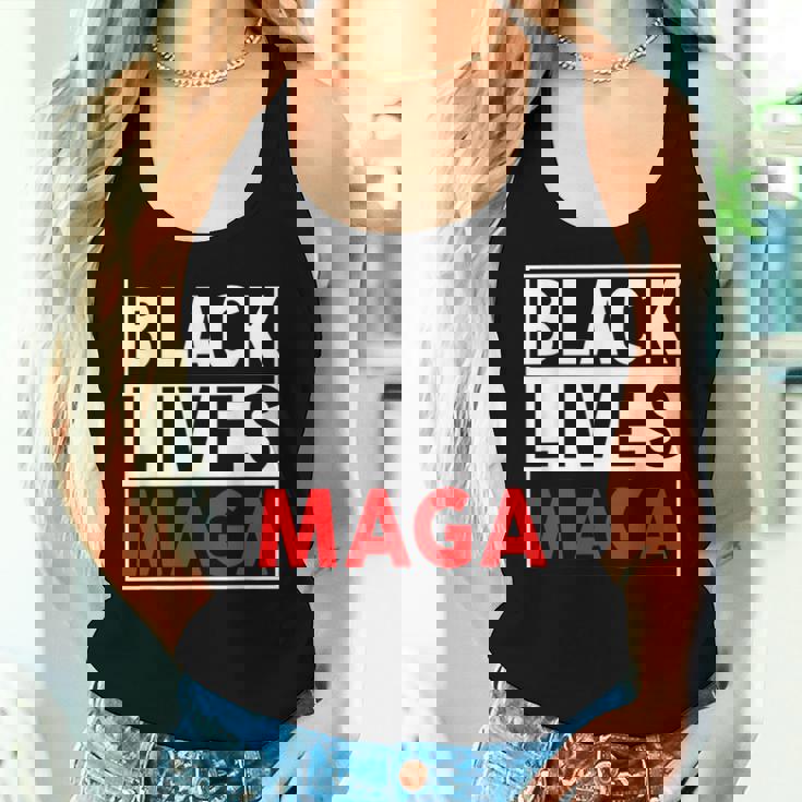 Black Lives Maga Apparel For Support Trump 2024 Women Tank Top - Monsterry
