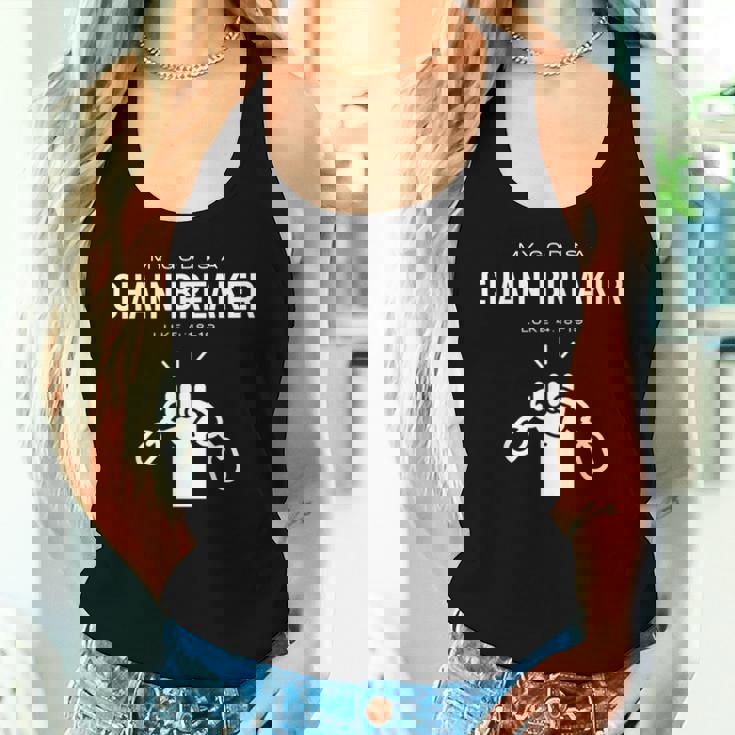 My God Is A Chain Breaker Jesus Christian Women Tank Top - Monsterry