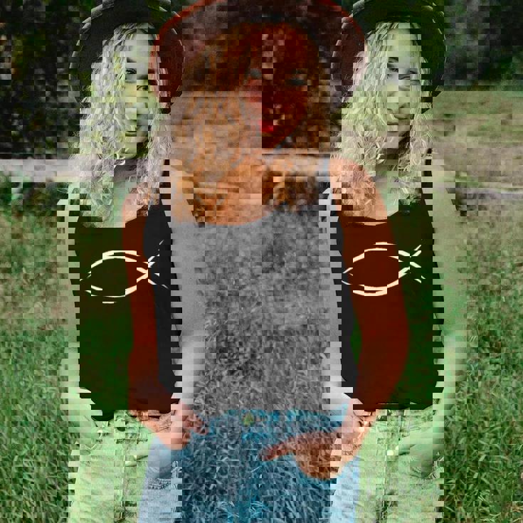 Ichthys Ichthus Jesus Fish Christian Symbol Women Tank Top - Monsterry