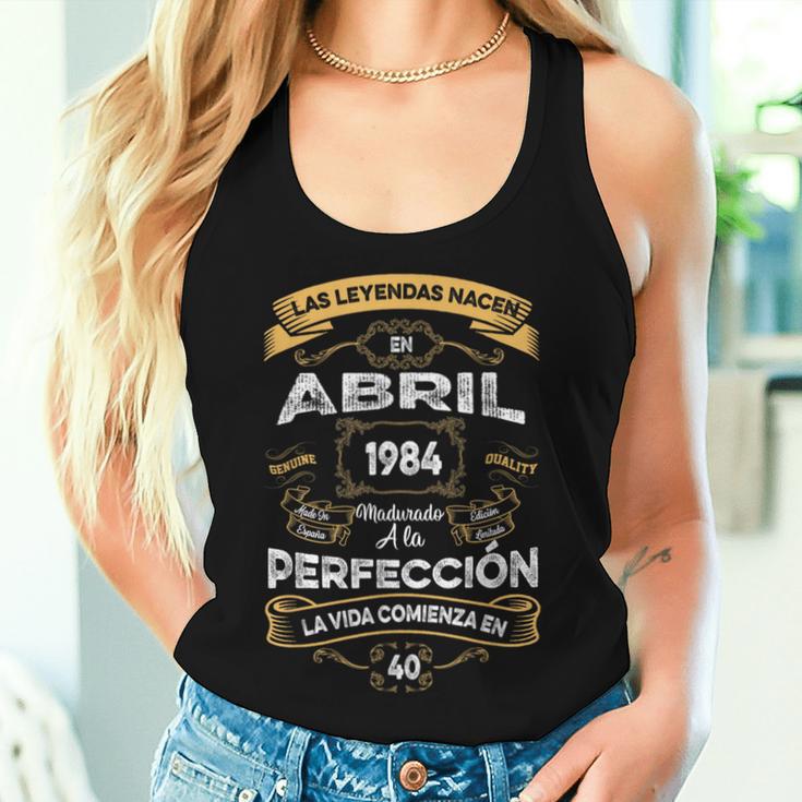 Leyendas Abril 1984 Hombre 40 Años Cumpleaños Camiseta sin mangas para ...