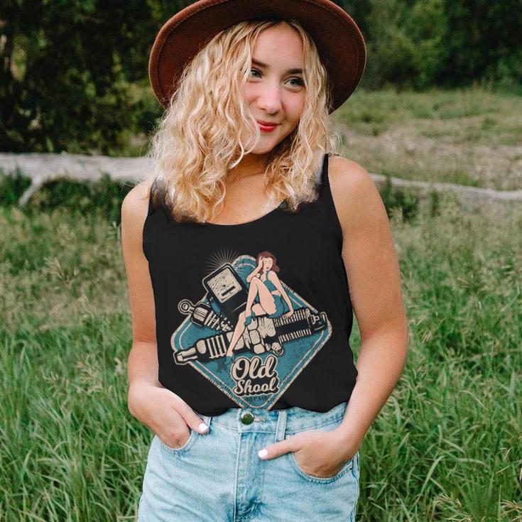 Rockabilly Pin Up Girl Gas Station Old School Repair Rock Women Tank ...