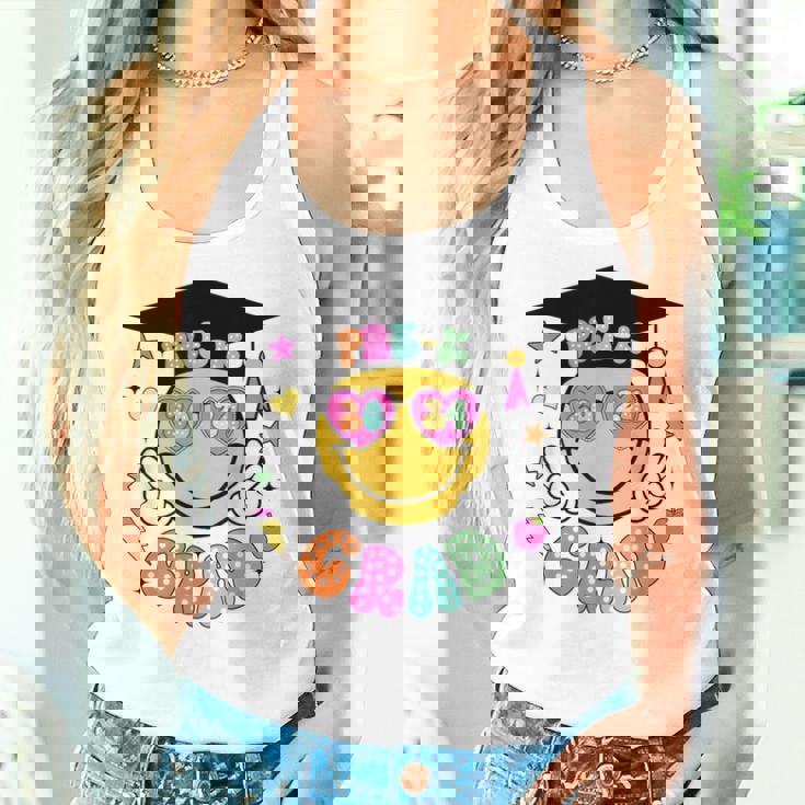 Groovy Pre-K Graduate Happy Face Graduation 2024 Grad Women Tank Top ...