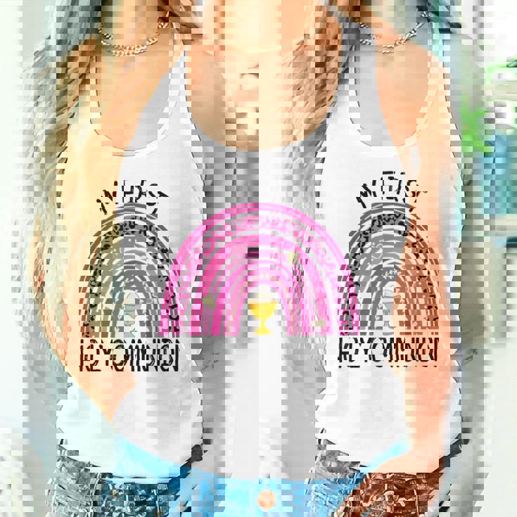 Rainbow My First Holy Communion Girl Church Religious Women Tank Top ...