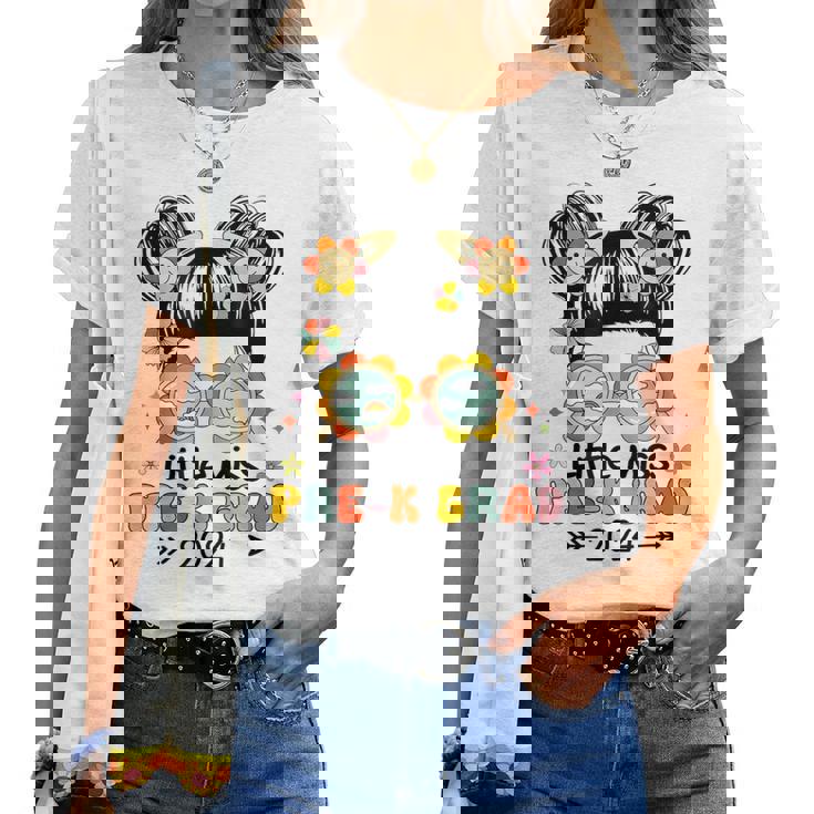 Little Miss Pre-K Grad Graduation 2024 Kid Girls Groovy Prek Women T ...