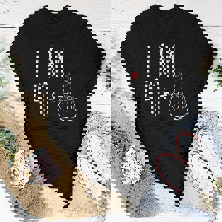 I Am 41 Plus 1 Middle Finger Girl 42Nd Birthday 42 Years Old Women T ...