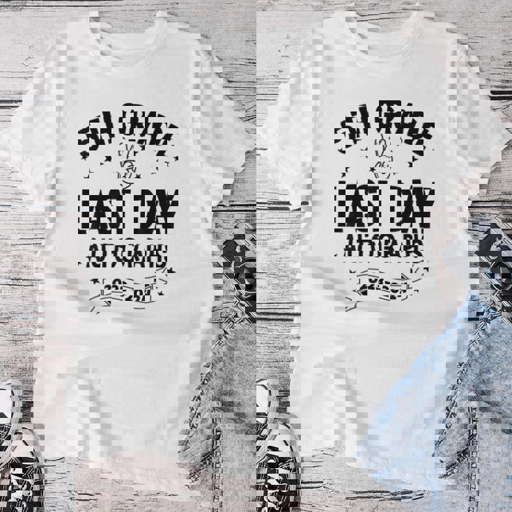 2024 Last Day Of School Autograph 5Th Grade Graduation Party Women T ...