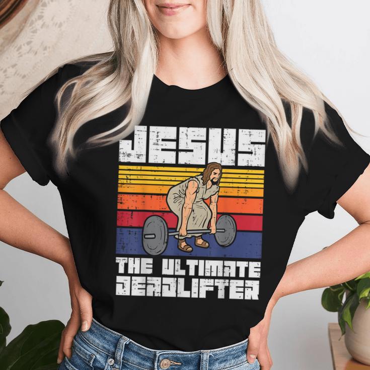 Gym Jesus Ultimate Deadlifter Christian Workout Women Women T-shirt ...