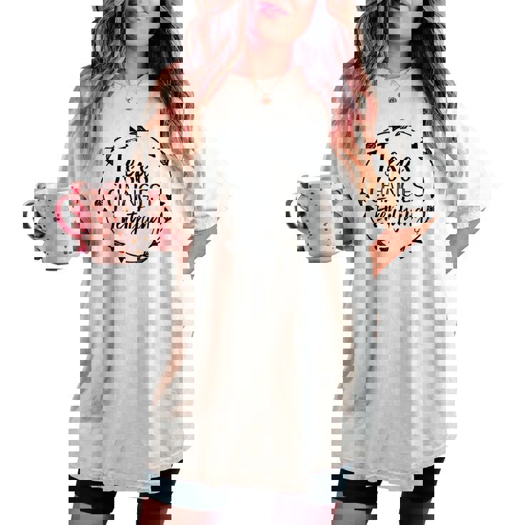 Jesus Changes Everything Christian Hope Future Cute Women's Oversized ...