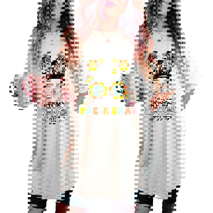 Little Miss Pre-K Grad Graduation 2024 Kid Girls Groovy Prek Women T ...