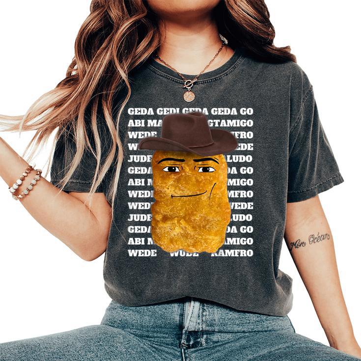 Cowboy Chicken Nugget Meme Women T-shirt | Mazezy