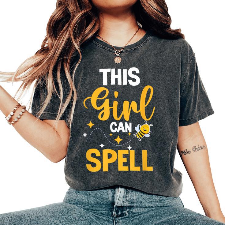 This Girl Can Spell Spelling Bee Speller Champion Women's Oversized ...