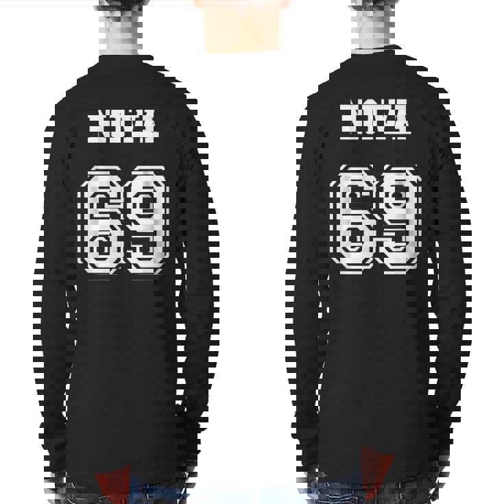 Jersey Style Nova 69 1969 Classic Old School Muscle Car Mens Back Print T-shirt | Mazezy