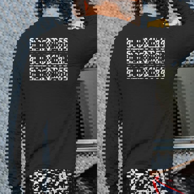 Dad In Binary Code Fathers Day Math Coder Back Print Long Sleeve T-shirt | Mazezy