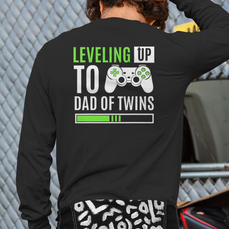 Leveling Up To Dad Of Twins Gaming Gender Reveal Celebration Back Print ...