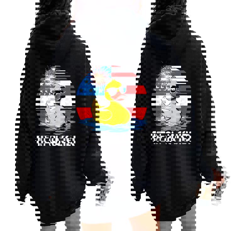 Fire Quacker Duck Firecracker 4Th Of July Usa Flag Kid Women Tank Top ...