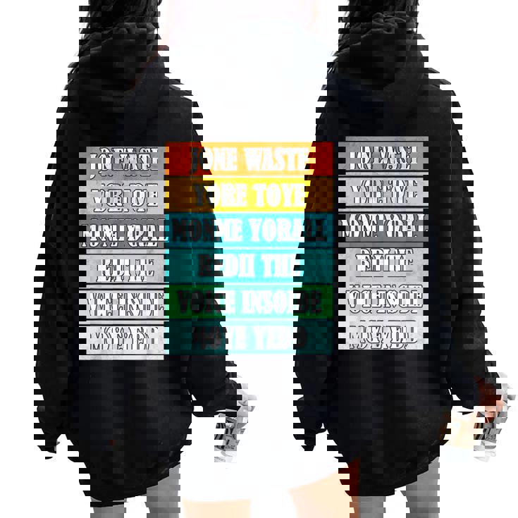 Retro Jone Waste Yore Toye Your Time I Miss You Women Oversized Hoodie ...