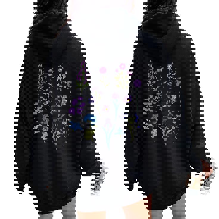 Subtle Bisexual Pride Month Bi Wlw Sapphic Wildflower Women Oversized ...