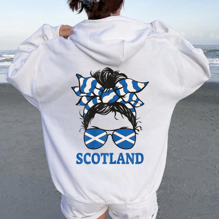 Scotland Girls Scottish Girl Women Women Oversized Hoodie Back Print ...
